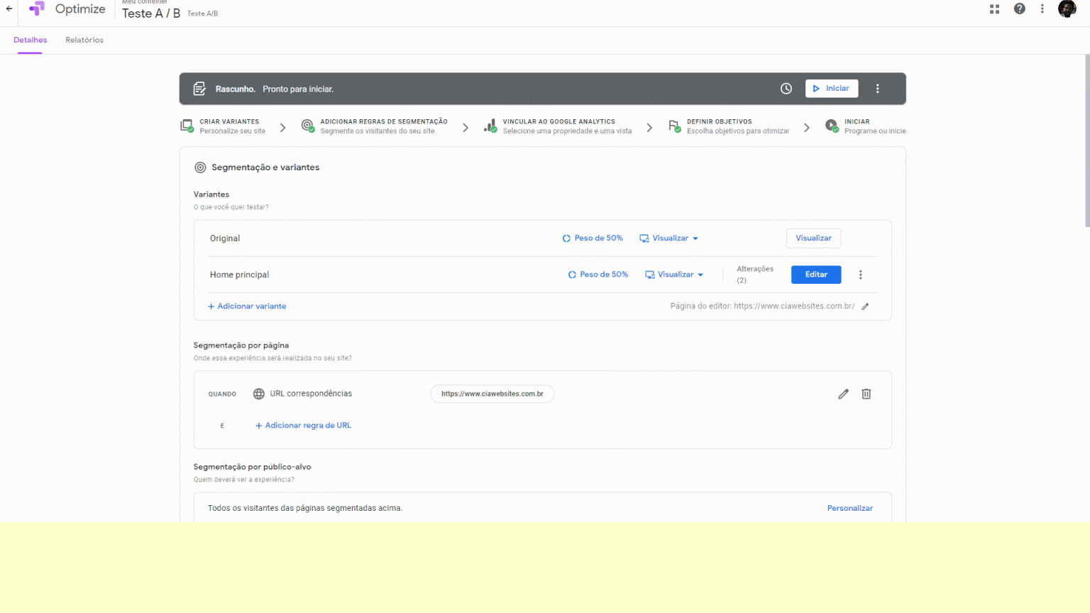 Como usar o Google Optimize para aumentar resultados do site